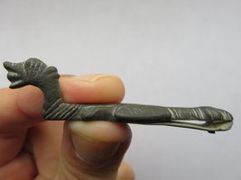 Medieval romanesque bronze strap end – www.vikingartefacts.com